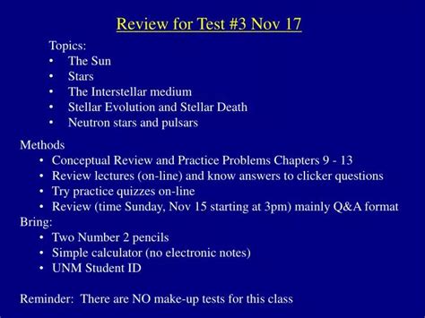 PPT Review For Test 3 Nov 17 PowerPoint Presentation Free Download ID 1068882