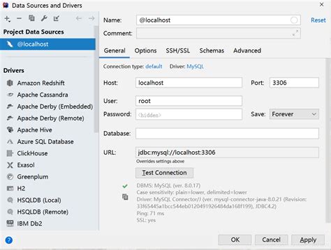 Idea连接mysql Servertimezonedata Source And Drivers 中的