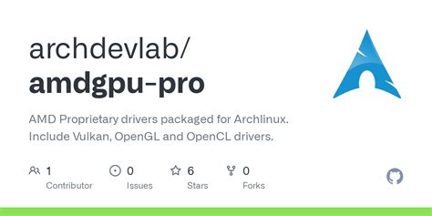 GitHub Archdevlab Amdgpu Pro AMD Proprietary Drivers Packaged For Archlinux Include Vulkan
