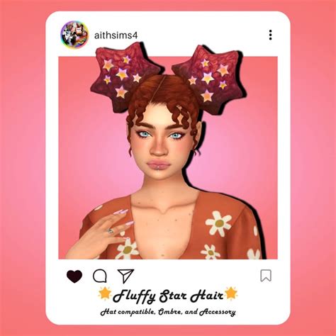 🌟fluffy Star Hair🌟 Aith Sims Hair Sims 4 Characters Sims 4 Cc Packs