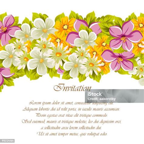 아름 다운 꽃에서 텍스트 프레임입니다 디자인 엽서 인사말 초대장 생일 결혼 발렌타인 파티 휴일 축 하에 대 한 결혼식에 대한 스톡 벡터 아트 및 기타 이미지 Istock