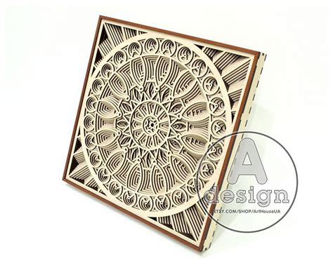 Mandala Vector Mandala Scroll Saw Pattern Mandala Laser Cut Etsy