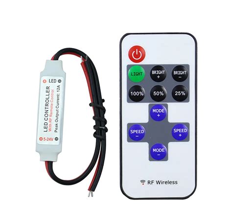PC Mini RF Single Color Remote Controler Dimmer DC V Wireless RF LED Controller For Led Strip
