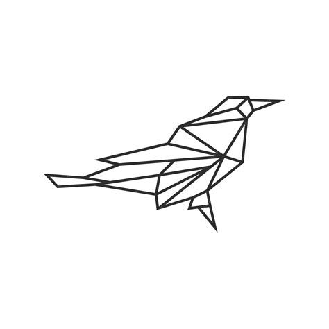 Geometric Bird Drawing