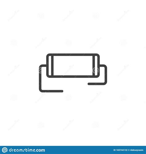 Electronic Component Varistor Line Icon Stock Vector Illustration Of