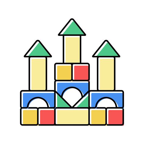 Building Blocks Color Icon Vector Illustration 19001728 Vector Art At