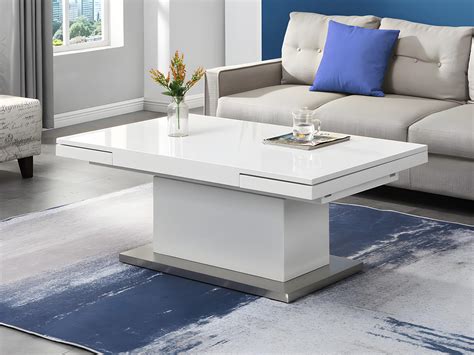 Table Basse 2 En 1 Table à Manger And Table Basse 4 à 6 Couverts Mdf