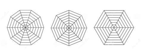 Radar Spider Diagram Templates Polygon Graphs Spider Mesh Diagram