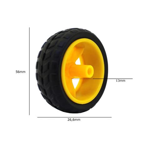 Roda 68mm Para Chassi Projeto Arduino