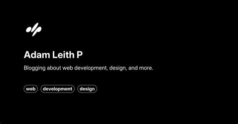 Adam Leith P Blog
