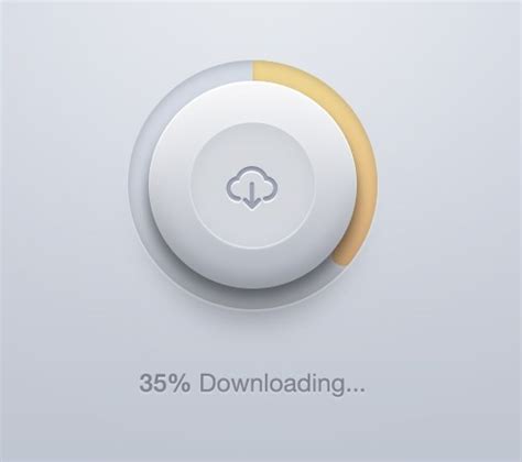 Free Rounded Download Button With Progress Bar Psd Titanui
