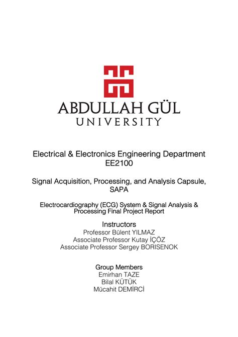 PDF Electrocardiography ECG Signal Analysis Processing