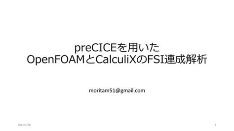 fsi analysis with precice openfoam and calculix pptx technology