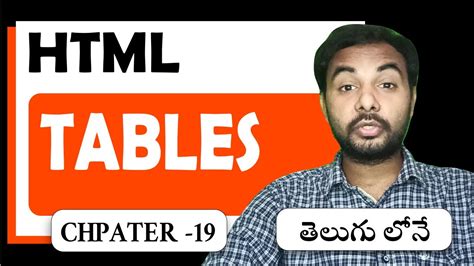 తలగ HTML Crash Course For Absolute Beginners HTML Tables Part Suresh Techs YouTube