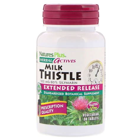 Natures Plus Herbal Actives Milk Thistle Extended Release 500 Mg