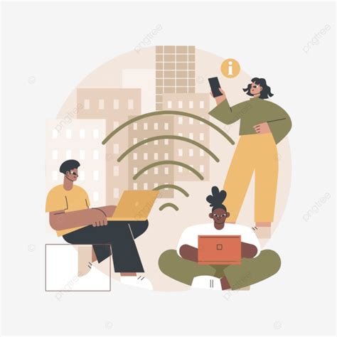 Wi Fi Vector Png Images Public Wi Fi Hotspot Abstract Concept Vector Illustration Find Mobile