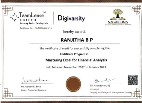 Ranjitha P On Linkedin Mastering Excel For Financial Analysis