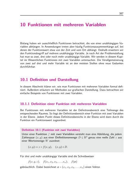 10 Funktionen Mit Mehreren Variablen Science Shop