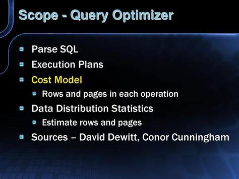SQL Server Query Optimizer Cost Formulas - ppt download