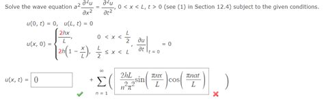 Solved Solve The Wave Equation Chegg Com