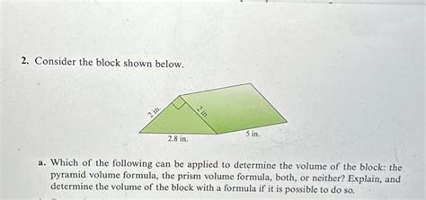 Solved Consider The Block Shown Below A Which Of The Chegg
