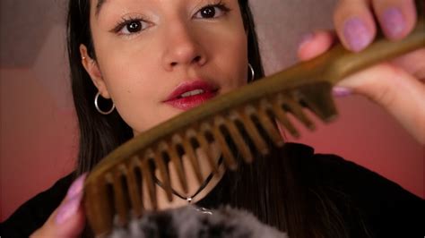 ASMR Helping You Unwind w/ Comb Triggers (Wood Tapping, Face Combing, Brushing, Whispering ...