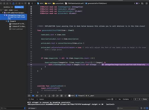 Swift Tableview Crashes When I Try To Get Images From Firebase