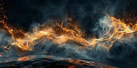 Symbolic Representation Of Dynamic Transformation With Vibrant Wave Flowing Through Abstract