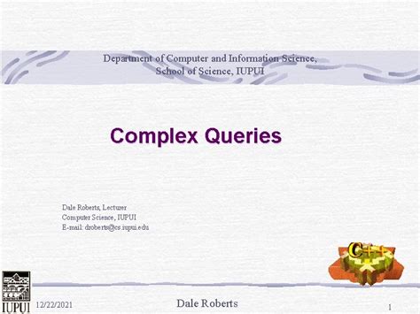 Department Of Computer And Information Science School Of