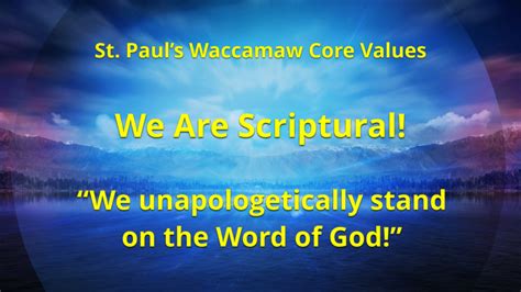 Core Values St Pauls Waccamaw Methodist Church