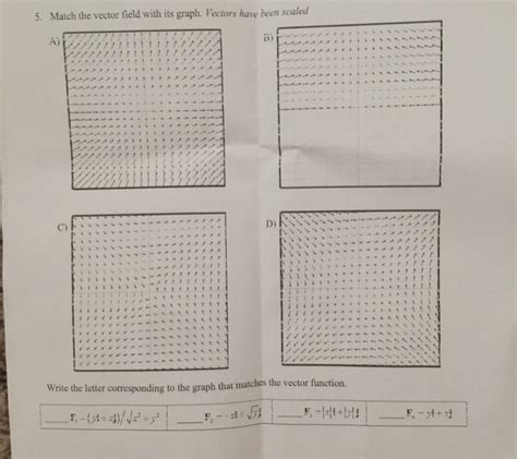 Solved 5 Match The Vector Field With Its Graph Vectors