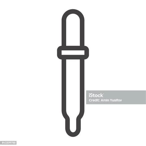 피 펫 라인 아이콘 의학 및 건강 관리 눈 Dropper 기호 벡터 그래픽 흰색 배경 Eps 10에 선형 패턴 가득 찬에 대한