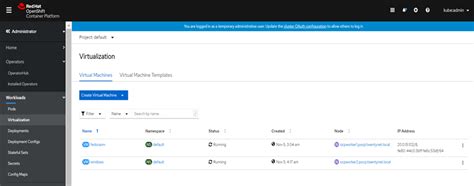 Openshift Virtualization Openshift Container Platform 4 6 On Synergy