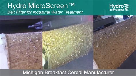 Hydro Microscreen Cereal Manufacuring Wastewater Solution Youtube