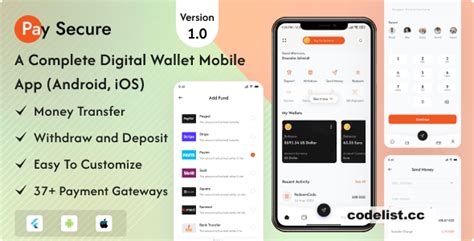 Pay Secure V10 Digital Wallet Application For User Android Ios