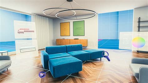 Digital User Interface Of A Virtual Reality Interior Design Software