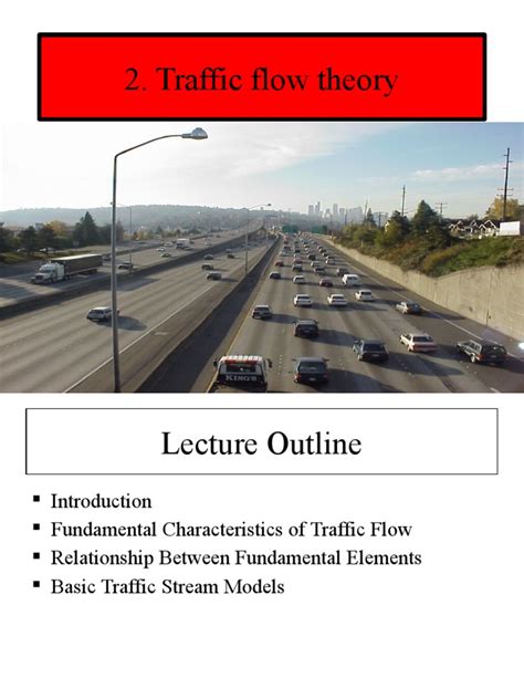 Ch2 Traffic Flow Theory Pdf Traffic Transport