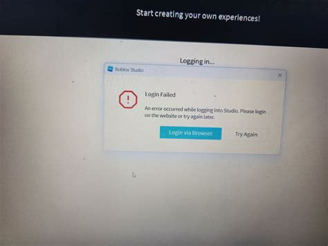 Studio Crashed And Wont Let Me Log In Platform Usage Support