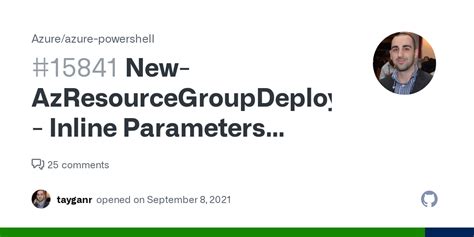 New Azresourcegroupdeployment Inline Parameters Stopped Working