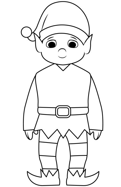 Elf Coloring Page Colouringpages