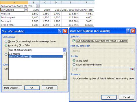 Excel Pivot Table Report Sort Data In Row Column Labels In Values Area Use Custom Lists