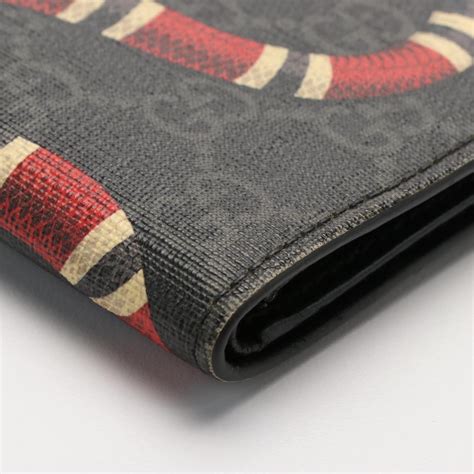 Gucci Gg Supreme Canvas King Snake Bifold Wallet Ebth