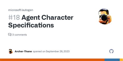 Agent Character Specifications · Issue 18 · Microsoft Autogen · Github