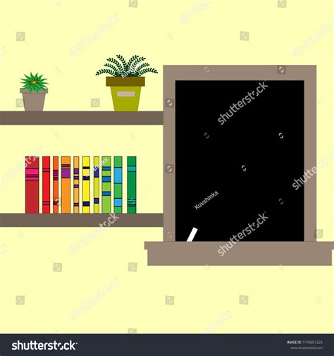 Classroom Bookshelf Classroom Interior Stock Vector Royalty Free
