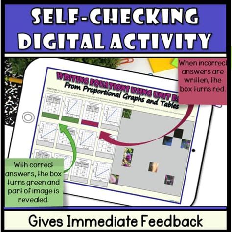 Write Equations From Proportional Graphs And Tables Self Checking Digital Activity