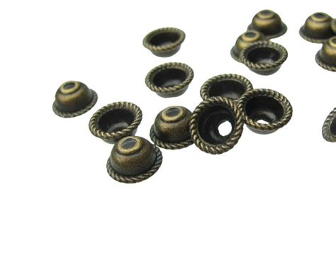 Bronze Toned Small Bead Caps 7mm Approx 60pcs My Beads