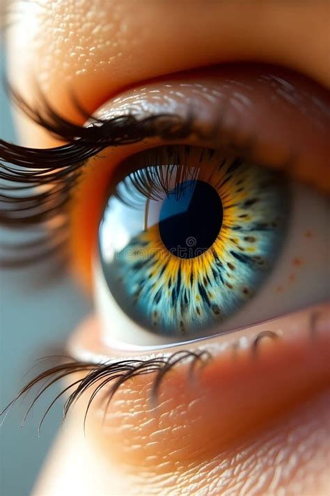 Eye In Flat Multicolor Iris Detail Stock Illustration Illustration Of