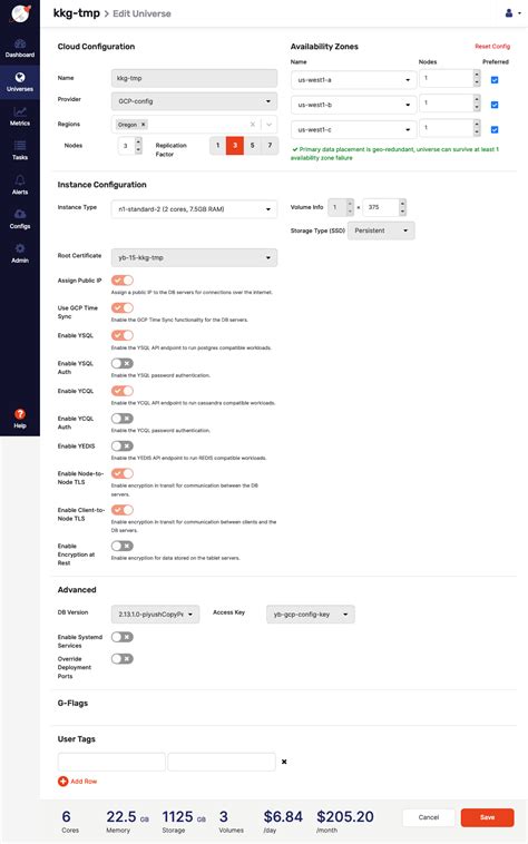 use yugabytedb anywhere to modify a universe yugabytedb docs