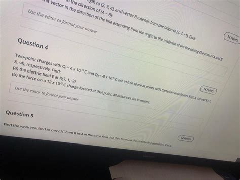 Solved In To 2 3 4 And Vector B Extends From The Origin Chegg Com