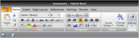 Wpf Ribbonview Controlling Appearance Telerik Ui For Wpf